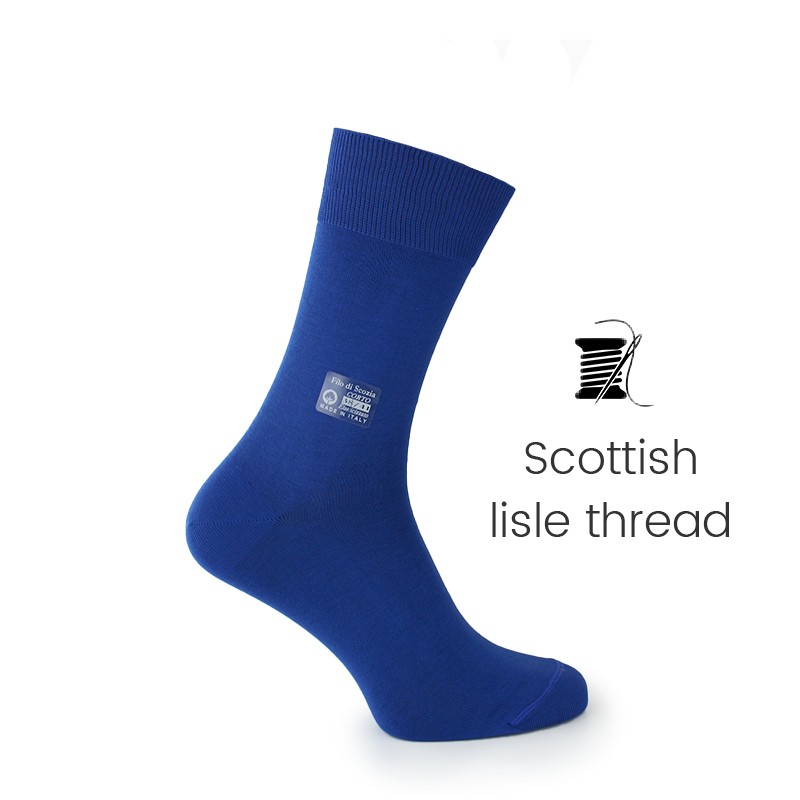 Blue Scottish lisle thread socks