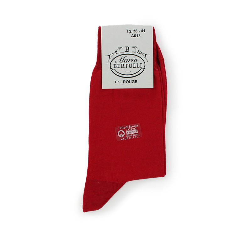 Red Scottish lisle thread socks